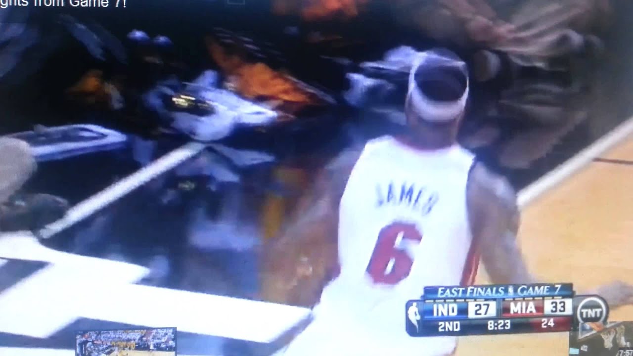 Lebron hitting his head on the rim - YouTube