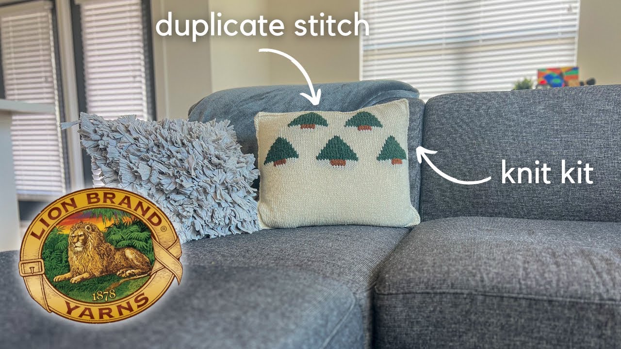 Knit Your Very Own Oh Christmas Tree Pillow | Easy Duplicate Stitch Tutorial - YouTube