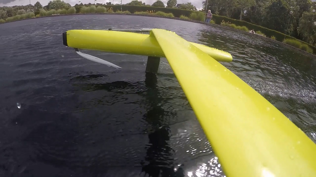 GoPro SloMo of the wand control of a submerged hydrofoil - YouTube