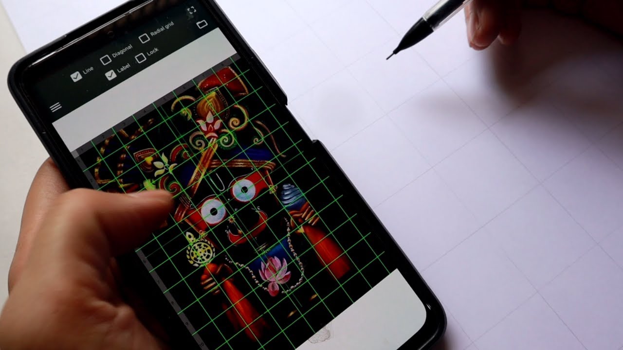 Lord Jagannath Drawing, Rath Yatra Drawing, Outline Tutorial - YouTube