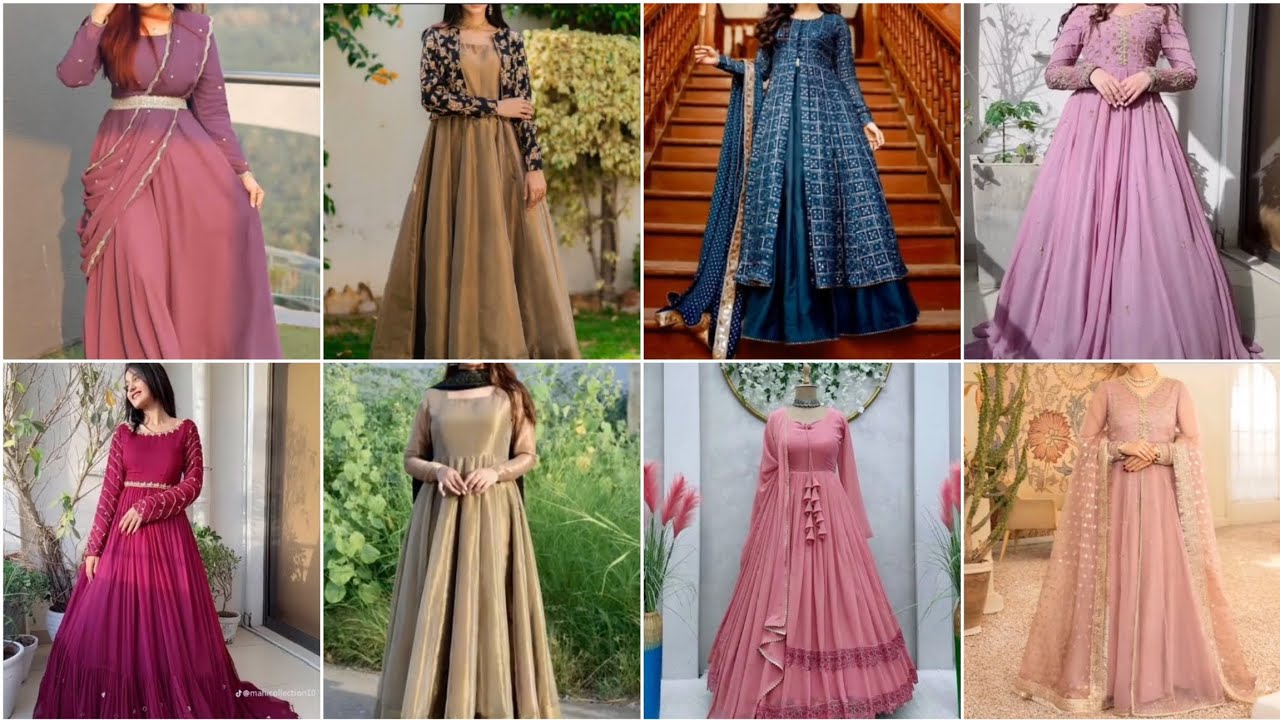 | Long party frock designs for ladies | Ladies long Frocks Designs ...