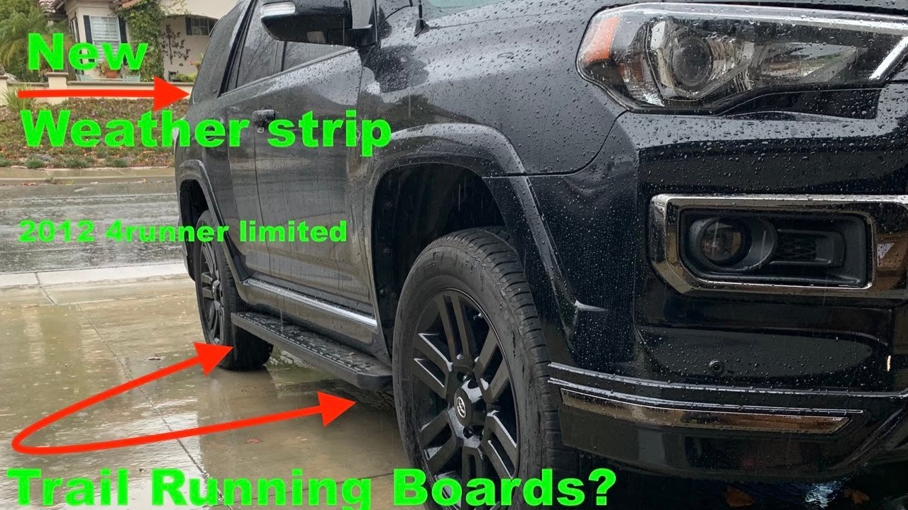 All BLACK 2012 TOYOTA 4RUNNER Limited - Running board install - YouTube