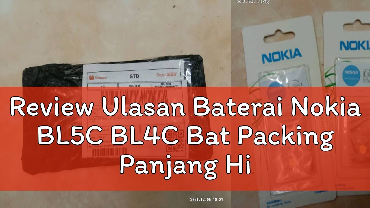Review Ulasan Baterai Nokia BL5C BL4C Bat Packing Panjang Hitam BL 4C ...