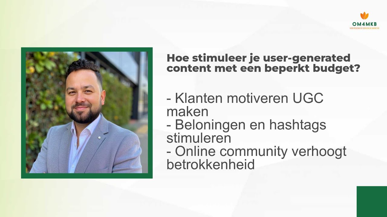 Hoe stimuleer je user-generated content met een beperkt budget? - YouTube