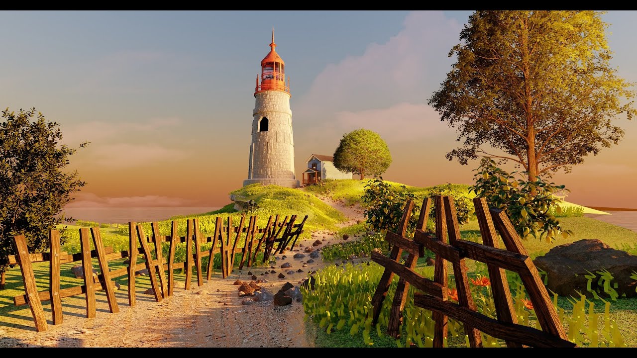 🔴 blender live - imitating great artists environment scenes in blender ...