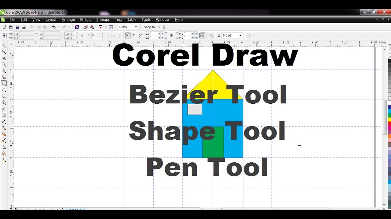 Coreldraw Tutorial For Beginners(Bezier, Pen, Shape Tool ) - Part 3 ...