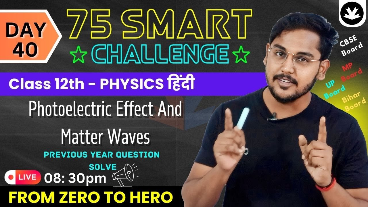 Photoelectric Effect And Matter Waves Class 12 in Hindi | Class 12 ...
