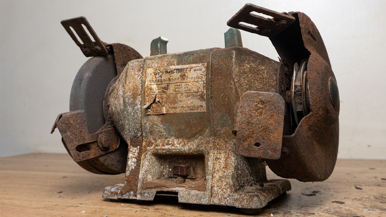 Broken Bench Grinder Restoration - YouTube