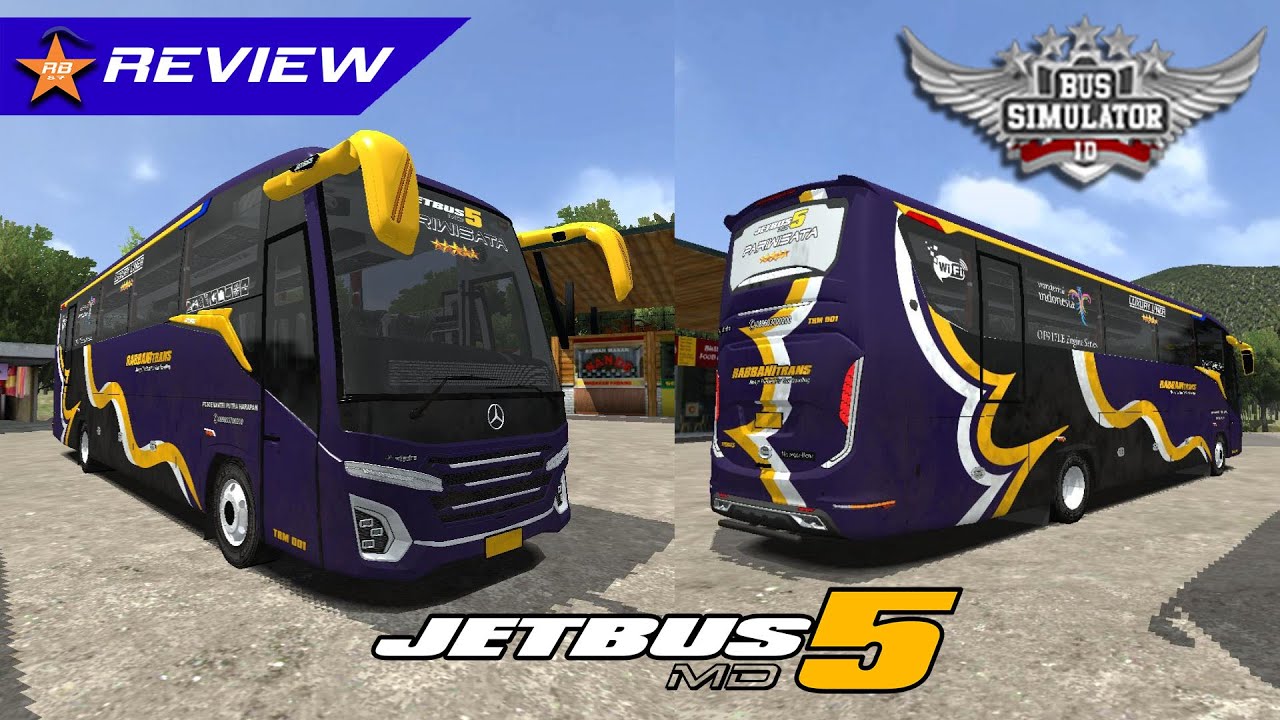 BUS JETBUS 5 MD BY THIEN (FREE) | Review Mod BUSSID - YouTube