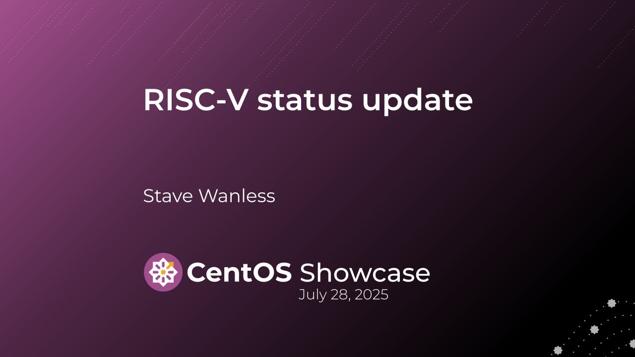 RISC-V status update - YouTube
