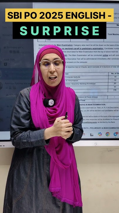 SBI PO 2025 ENGLISH - SURPRISE #sbipo #sbi #ssa #shubhamsir #bankexampreparation #banking # ...