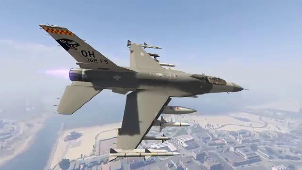GTA 5 PC MODS - F-16 C FIGHTING FLACON - YouTube
