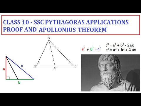 Applications of Pythagoras theorem and Apollonius Theorem | Class 10 SSC Geometry - YouTube