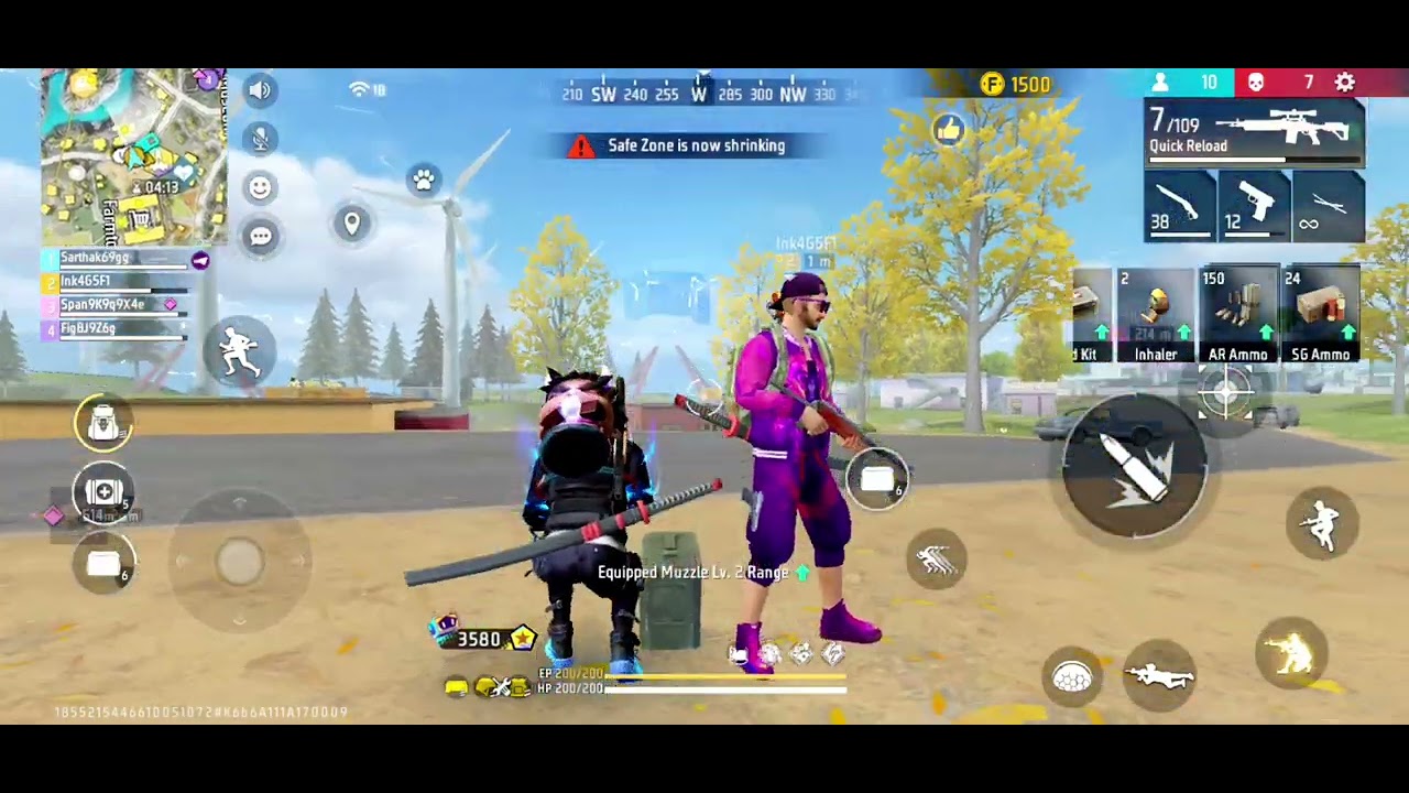 Playing FF with brother (ID-Ink4G5f1) 😶 9 kills op gameplay full team wipe out 🫡🔥🔥 - YouTube