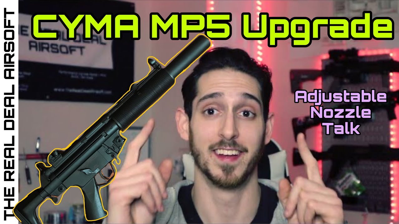 CYMA MP5 Upgrade / Adjustable Nozzle Talk / Range Test & Chrono - YouTube