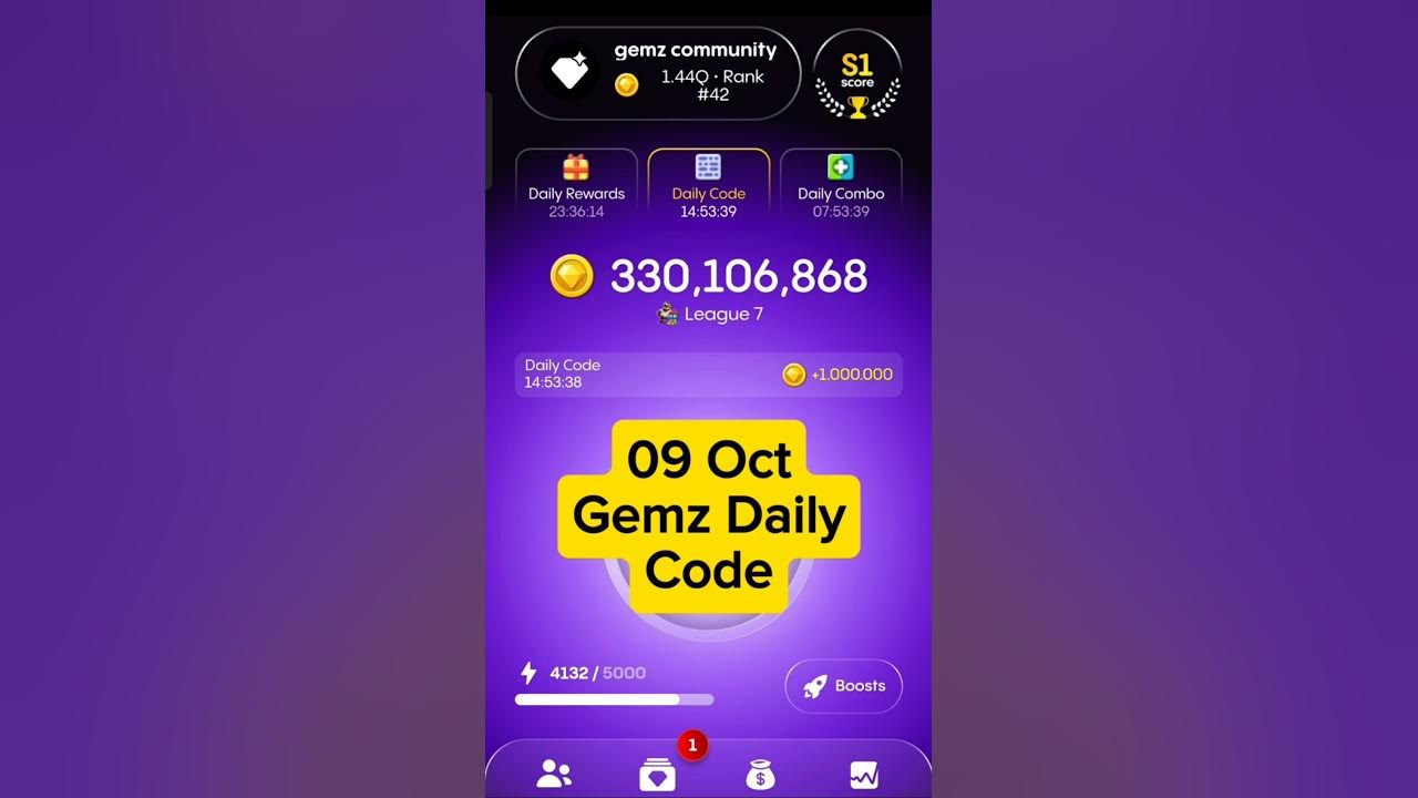 Gemz Daily Code 09 Oct | Gemz Daily Code Today| Gemz Daily Cipher word SNAPSHOT October 9, 2024 ...
