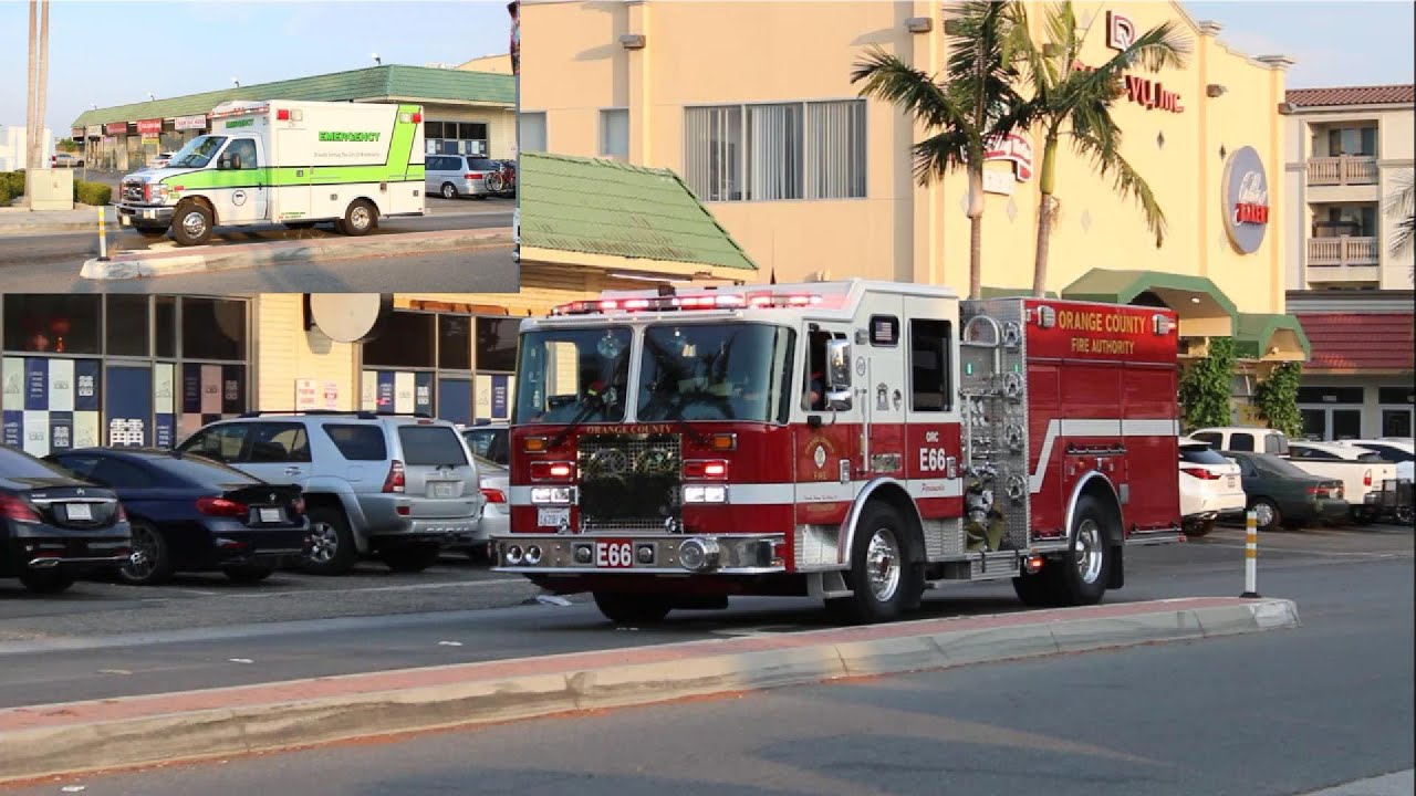 Orange County Fire Authority Engine 66 & ET66 Responding - YouTube