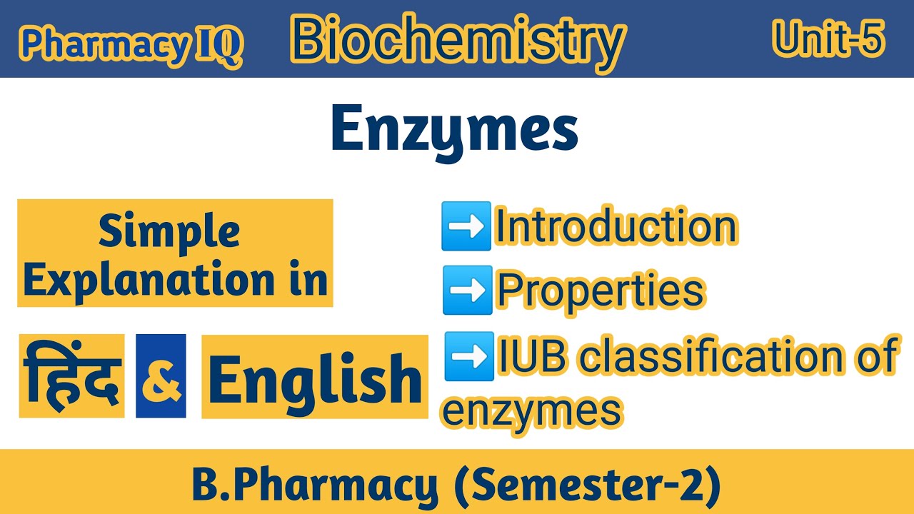 Enzymes: Introduction, properties | IUB Classification of enzymes ...