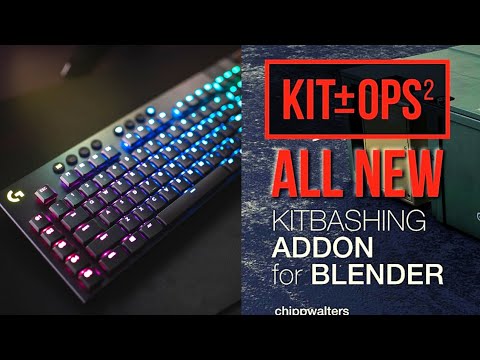 How to make a PC keyboard in Blender using kitops add-on - YouTube
