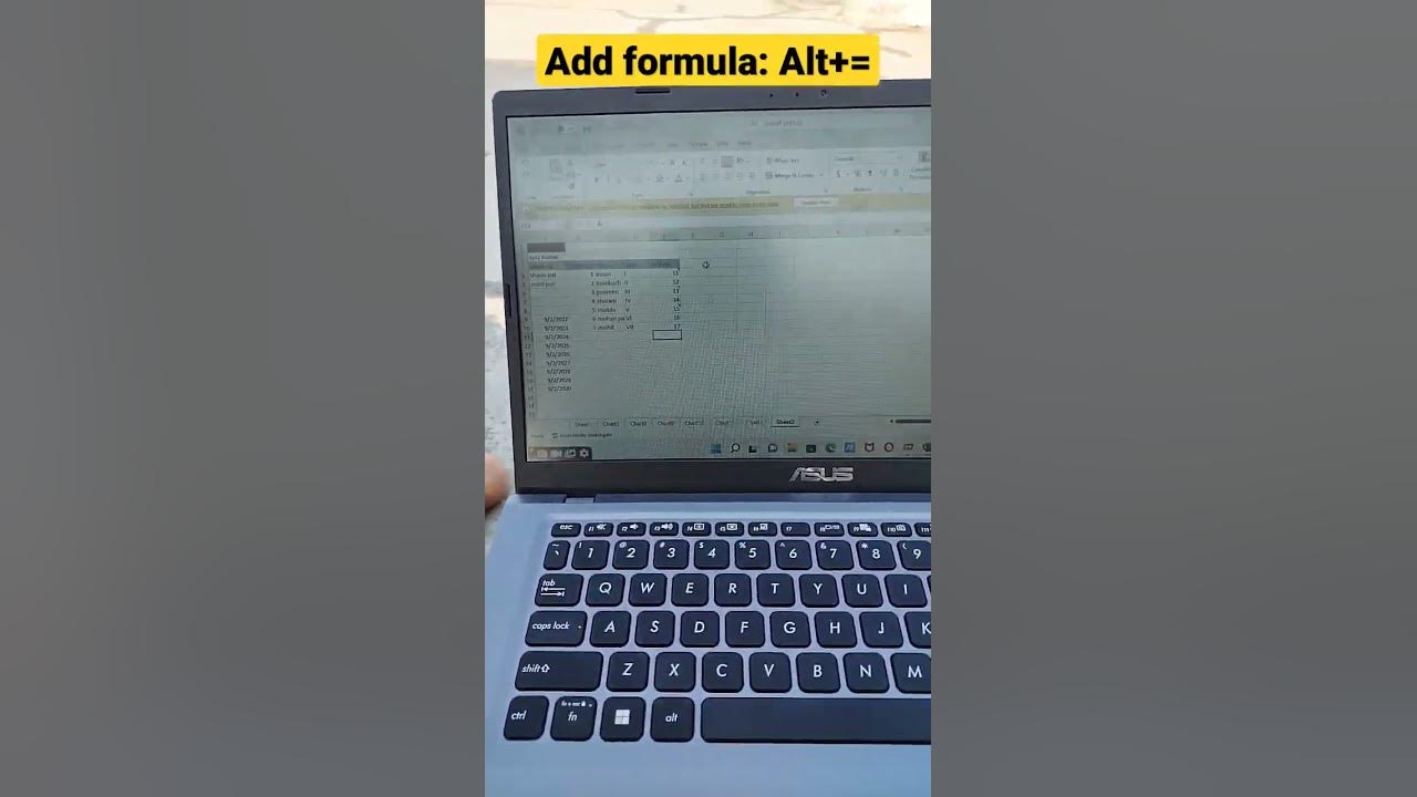 Excel Me Formula Kaise Lagate Hai Sum Formula Shorts Youtube