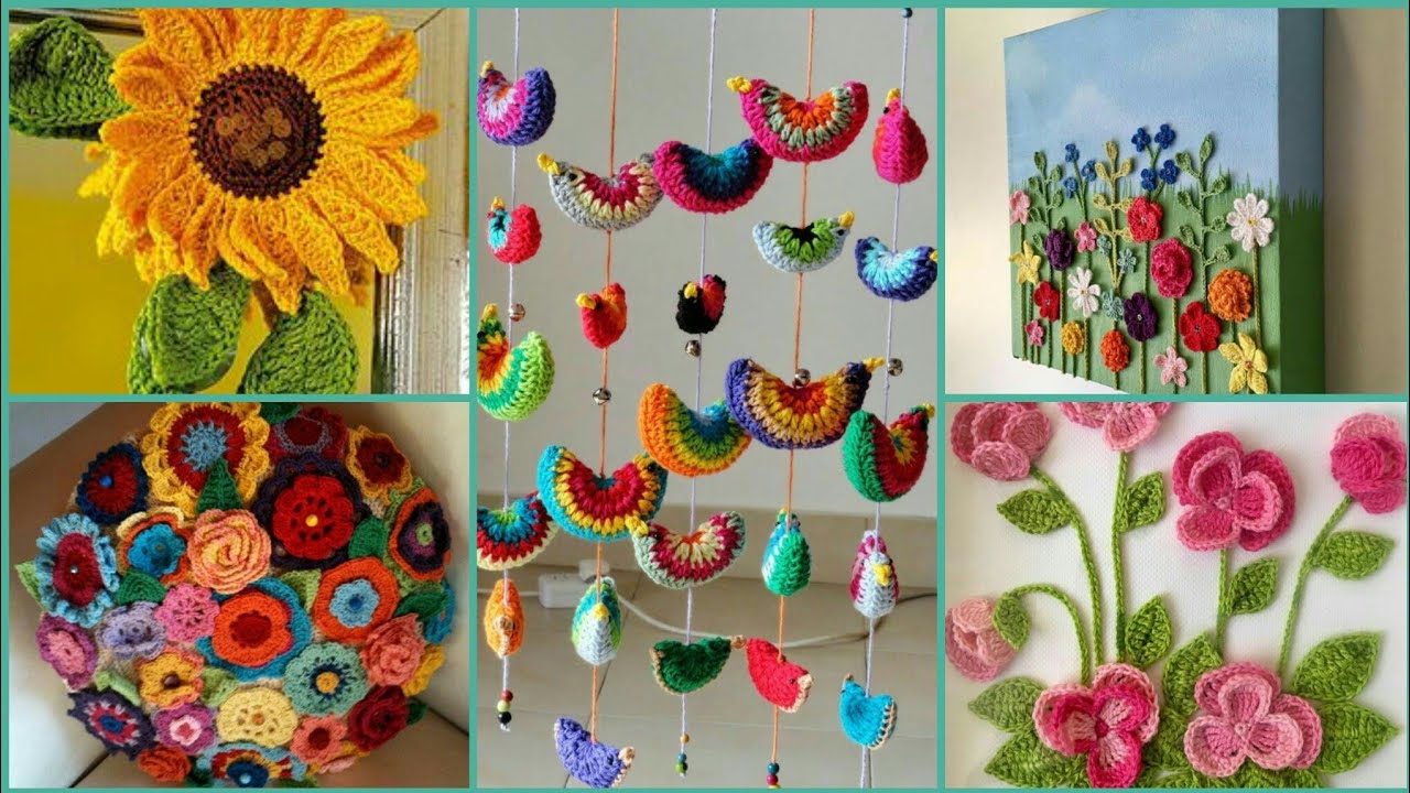 Beautiful crochet decore ideas for home decoration - YouTube
