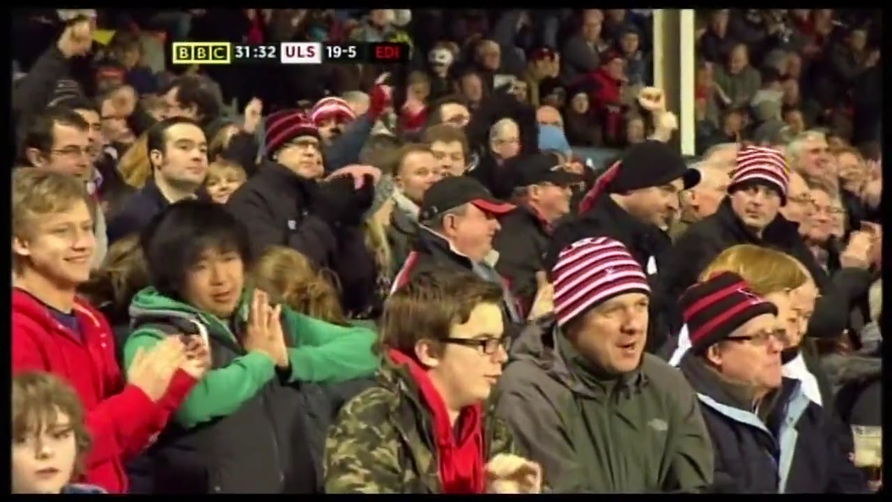 Ulster v Edinburgh 02/03/2012 Adam D'Arcy Try - YouTube