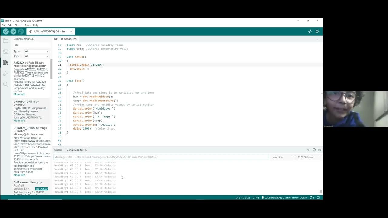 DHT11 sensor on ESP8266 Wemos with IFTTT - Sending Push Notifications from ESP8266 - YouTube