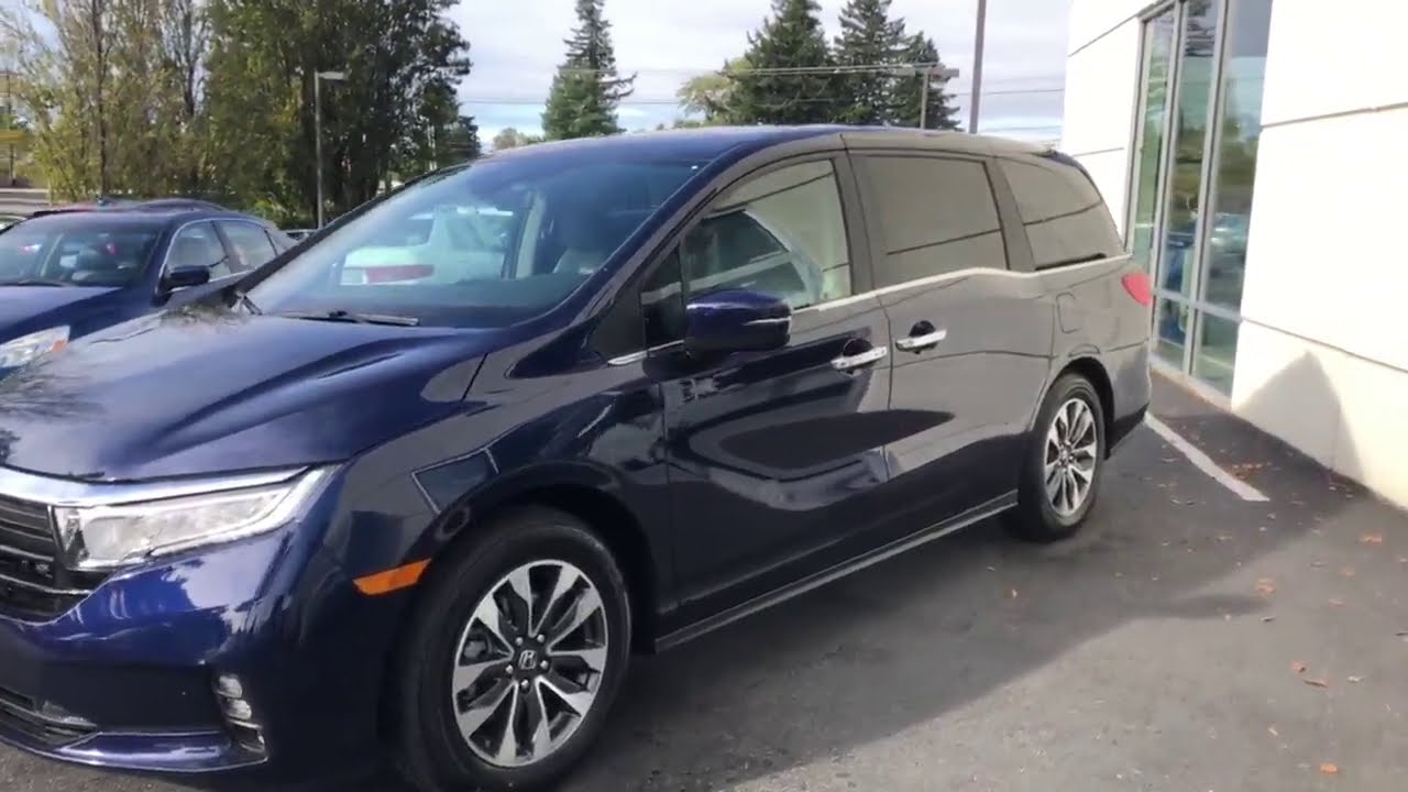 2021 Odyssey EX-L Obsidian Blue Pearl-Gray - YouTube