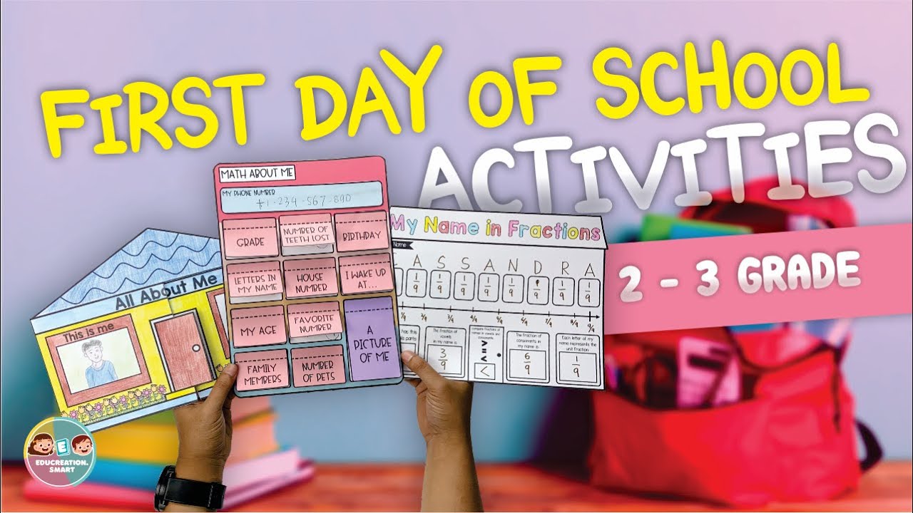 Back to school activities idea - First day of school craft for student ...