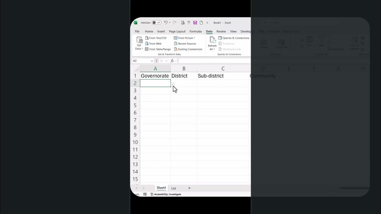 Dependent Drop-Down Lists in Excel Using OFFSET, MATCH, and COUNTIF #shorts - YouTube