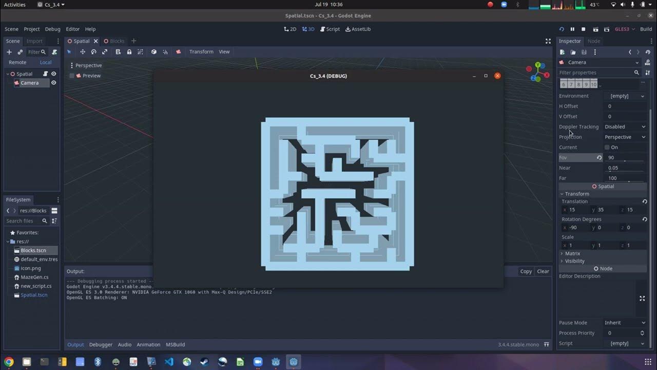 Godot 3.4 Maze Generation via Unity/C# (Under 2 Minutes) - YouTube