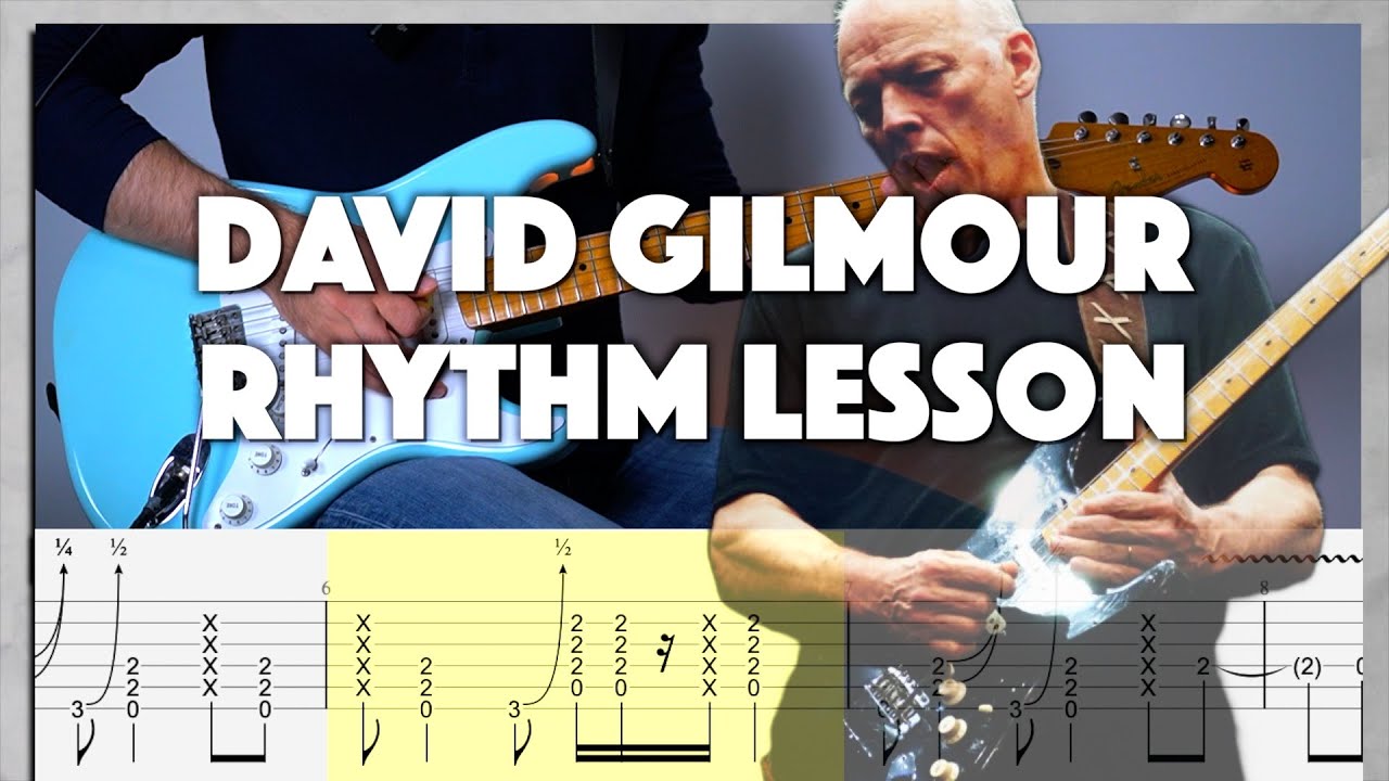 VERY BASIC David Gilmour Rhythm Tutorial + Tabs - YouTube
