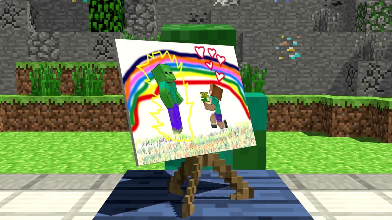 Monster School Girls vs Boys Drawing Challenge Minecraft Animation ...