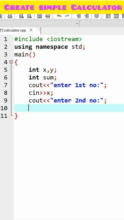 How to create simple Calculator in c++ - YouTube