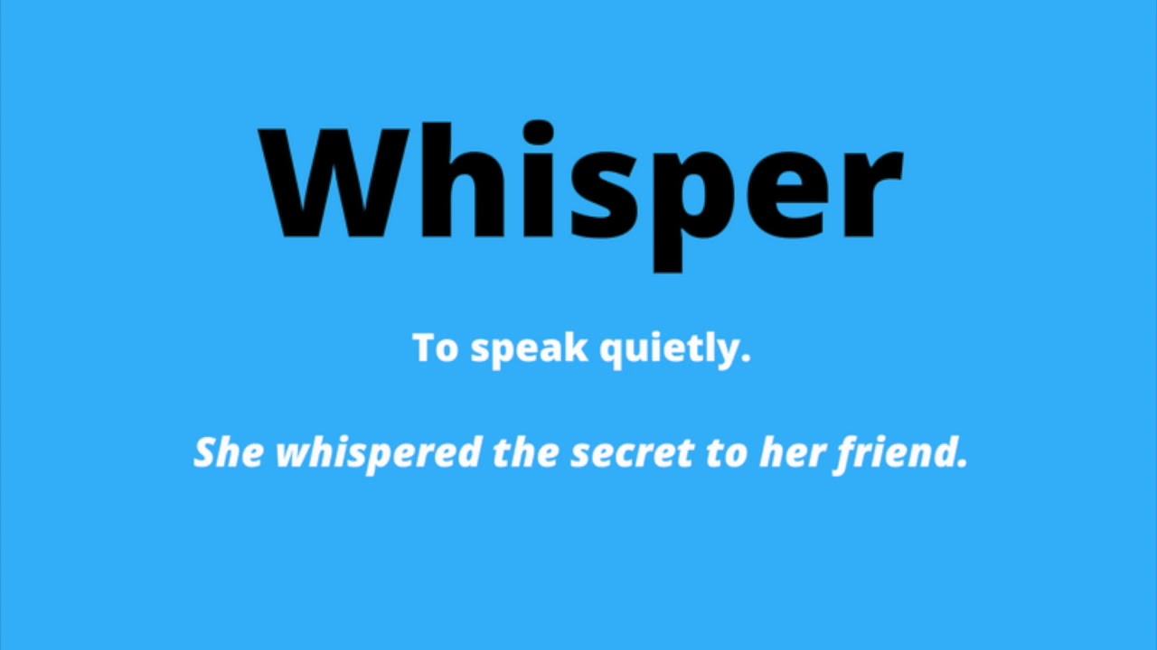 Learn English Vocabulary - Whisper - YouTube