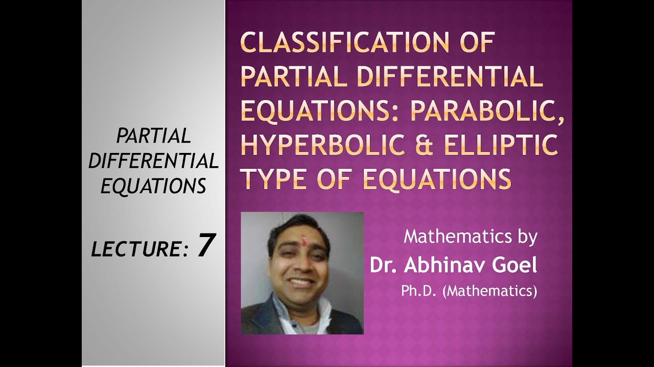Classification of Partial Differential Equations - YouTube