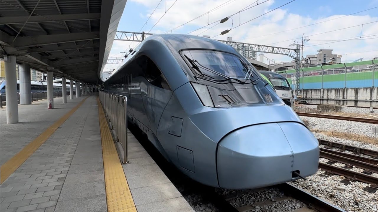 상봉역 KTX 통과 및 접근, ITX-청춘 대기 - YouTube