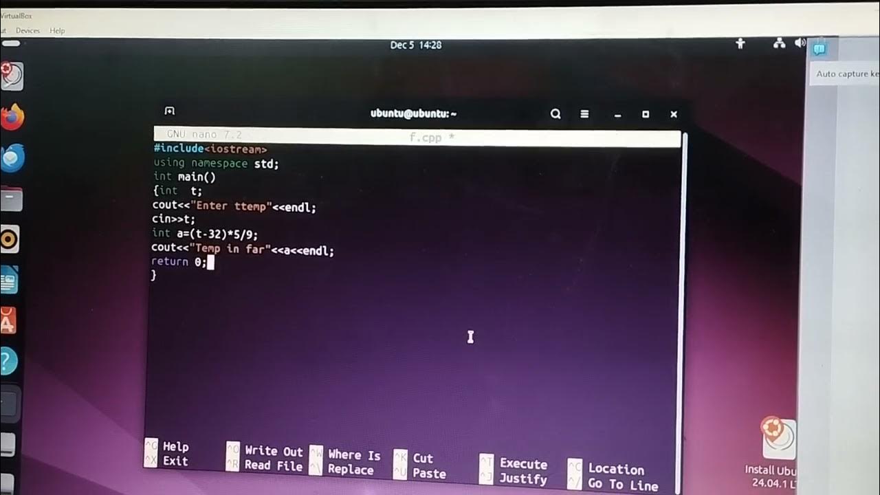 How to convert temperature Fahrenheit to Celsius || using Ubantu. - YouTube