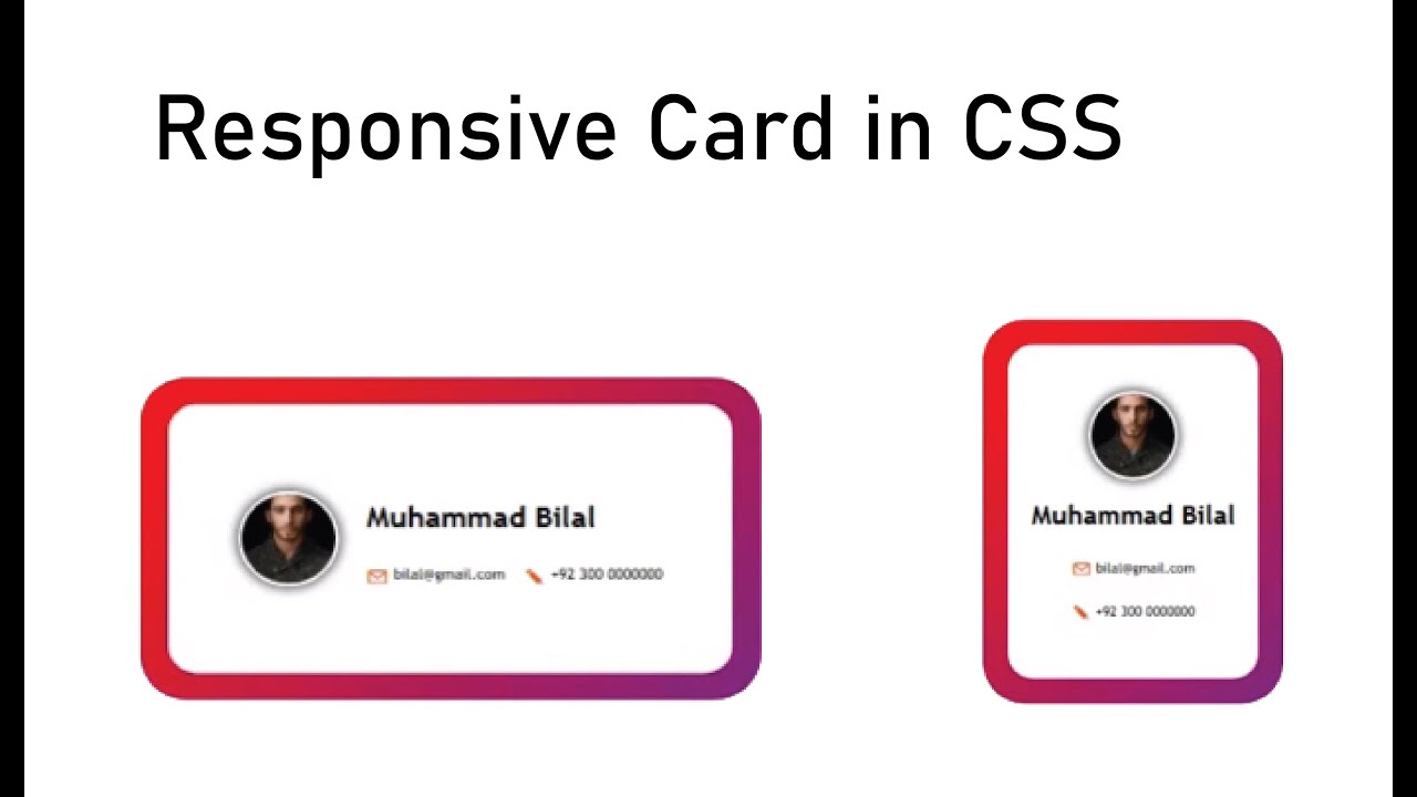 Responsive Card using HTML & CSS | #css #html - YouTube