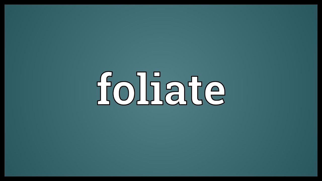 Foliate Meaning - YouTube