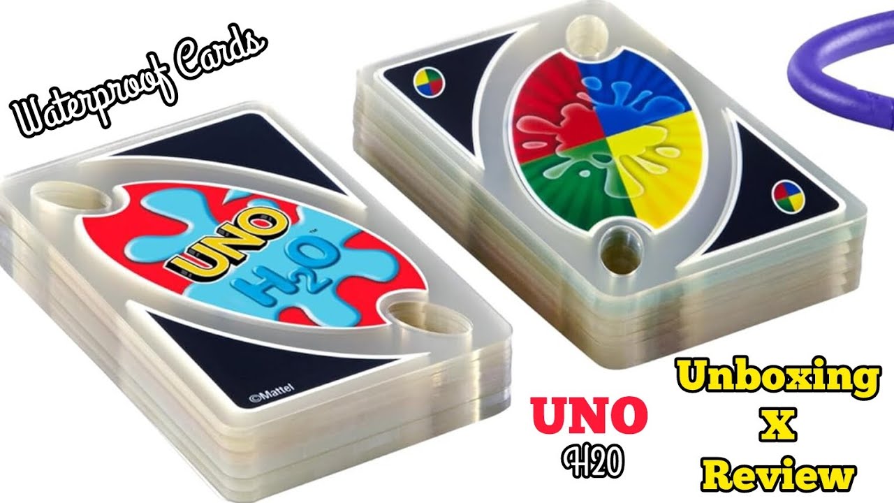 UNO H20 Card Game Unboxing | Waterproof Cards | How To Play UNO - YouTube