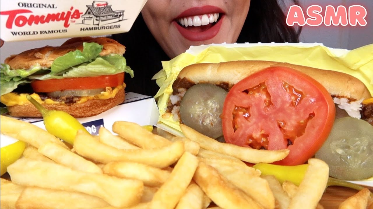 ASMR ORIGINAL TOMMY'S CHILI CHEESE DOG & CALIFORNIA CLASSIC BURGER ...