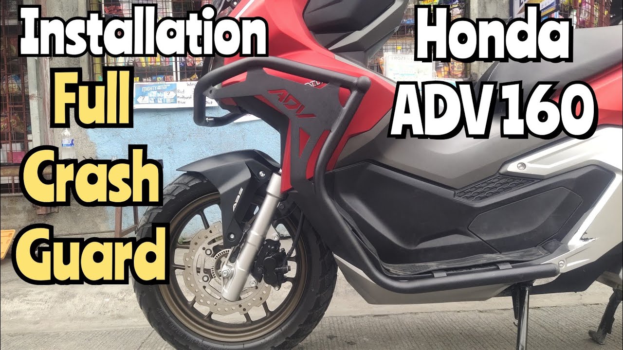 Installation of Red Moto Shield Full Crash Guard to my ADV 160 - YouTube