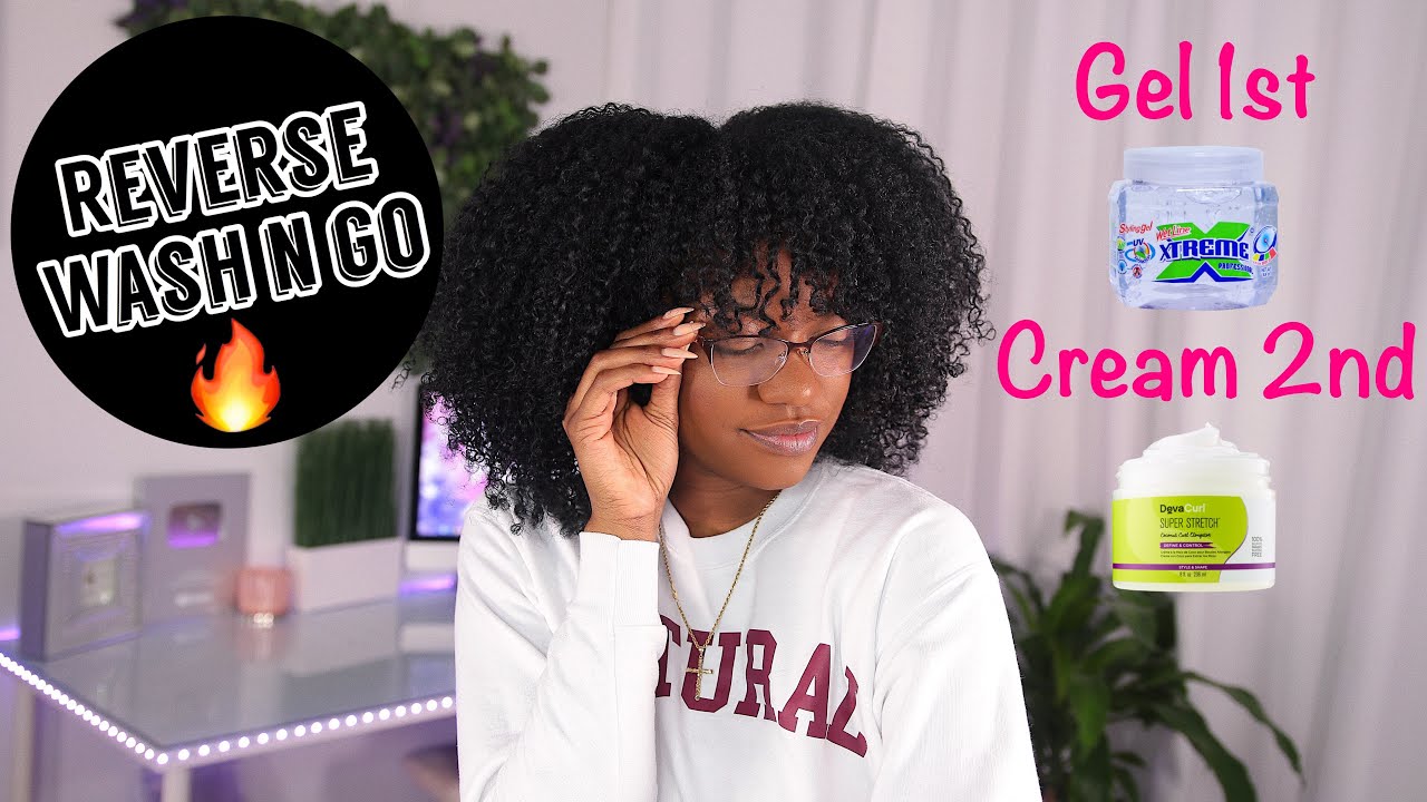 I TRIED A Reverse Wash N Go! Gel before Cream?! - YouTube