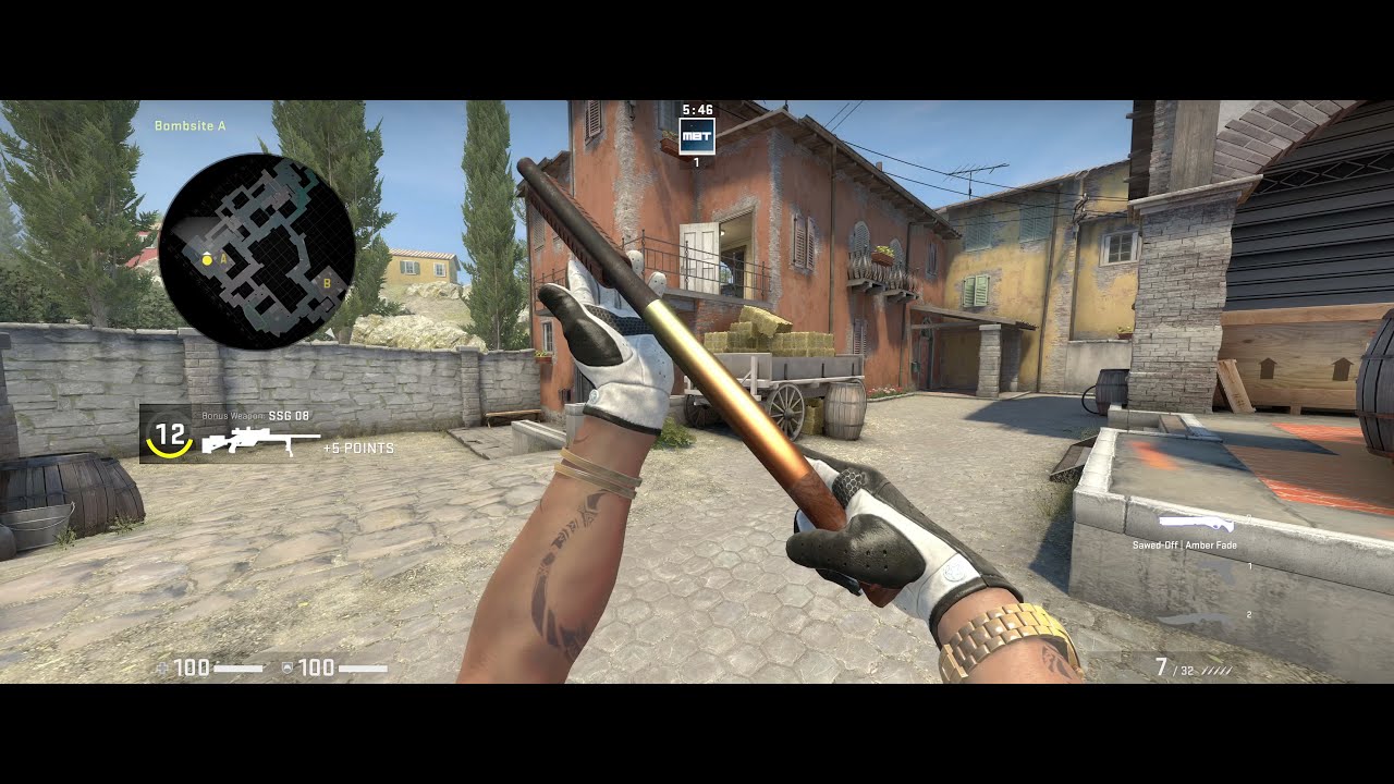 Sawed Off Amber Fade Factory New Showcase CS:GO (3440x1440 res 21:9 ...