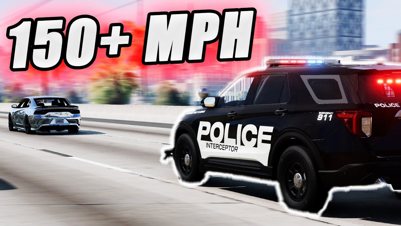 150+ MPH Hyper Realistic Highway Police Chase - YouTube
