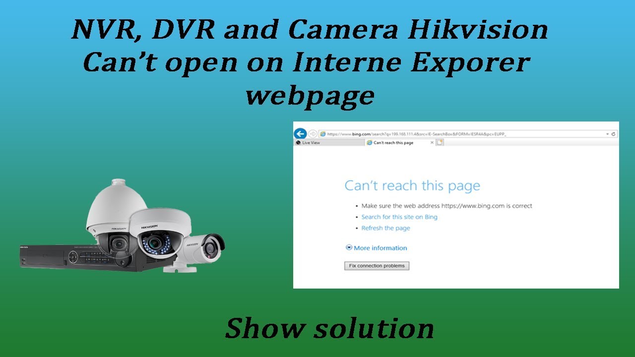 Hikvision DVR can't open on web page - YouTube