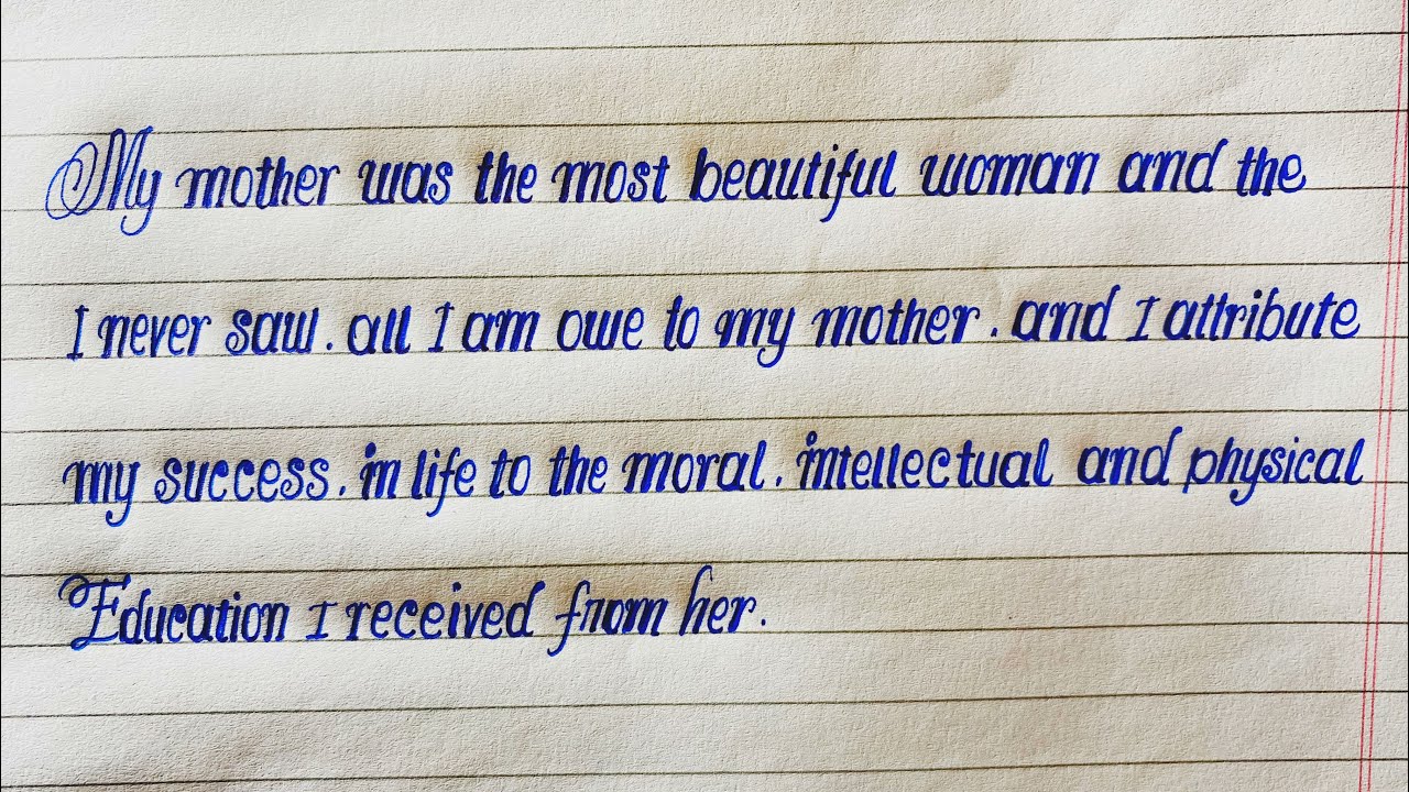 Handwriting practice || Neat and clean handwriting in English ...