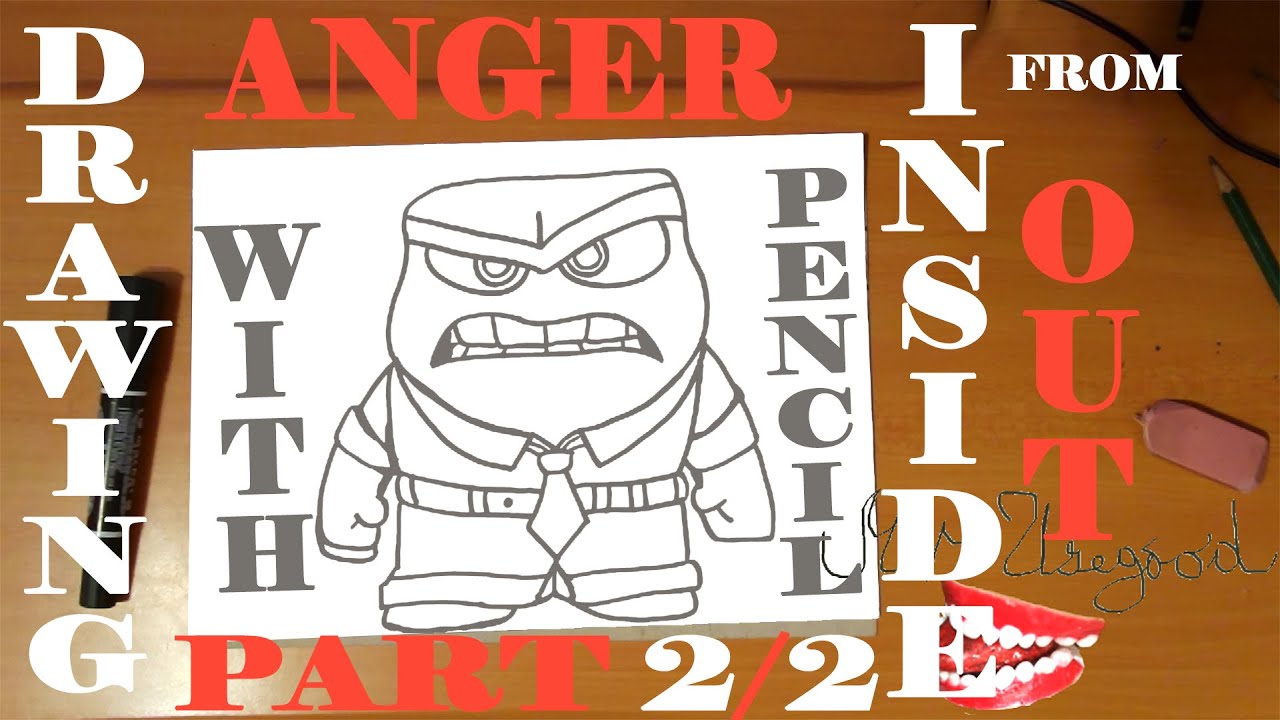 How to Draw ANGER from Inside Out Step by Step Easy for beginners ...