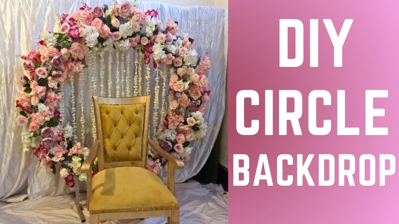 DIY - How To Make Artificial Flowers Wedding Backdrop || Circle Wedding ...